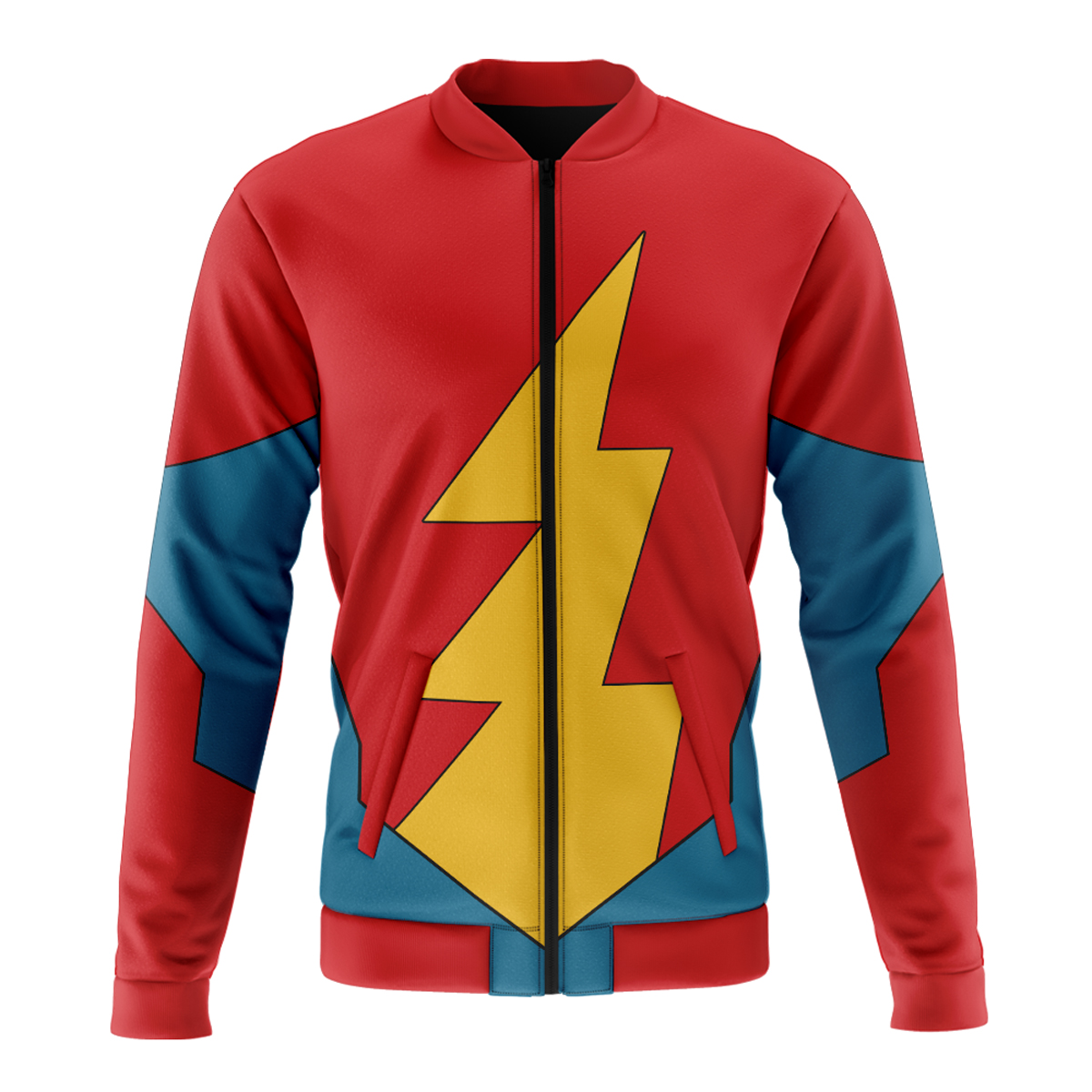 Superhero The Flash Suit Design Red Bomber Jacket – MensCompressionShirt