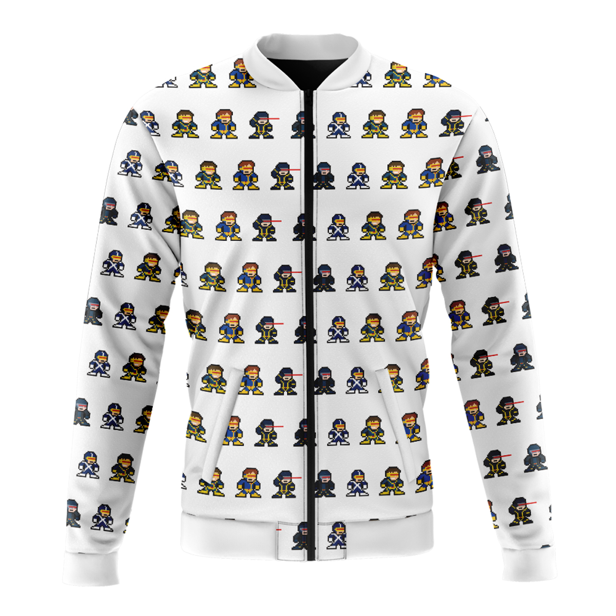 Superhero X-Men Cyclops Pixel Design Bomber Jacket – MensCompressionShirt