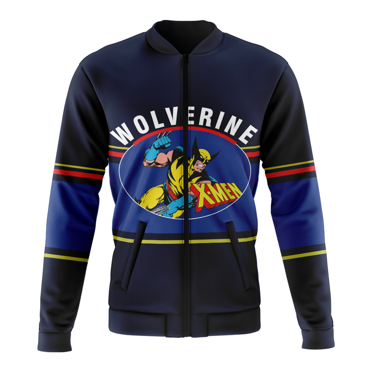 Superhero X Men Wolverine Symbol Bomber Jacket – MensCompressionShirt