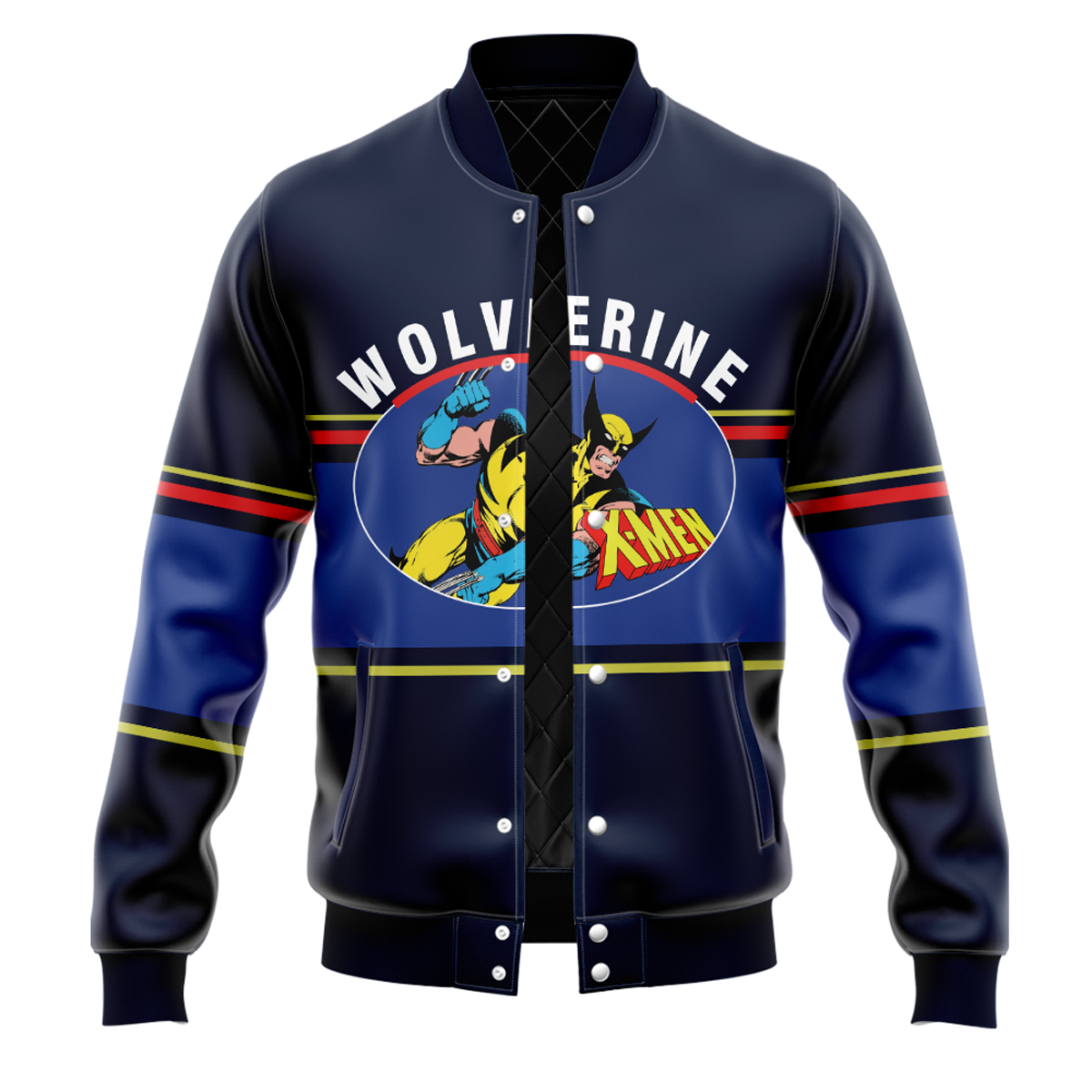 Superhero X Men Wolverine Symbol Varsity Jacket – MensCompressionShirt
