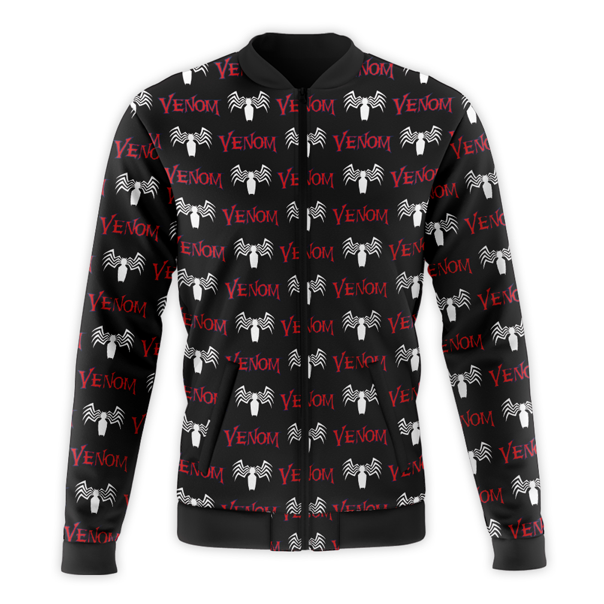 Venom Symbol Black Bomber Jacket – MensCompressionShirt