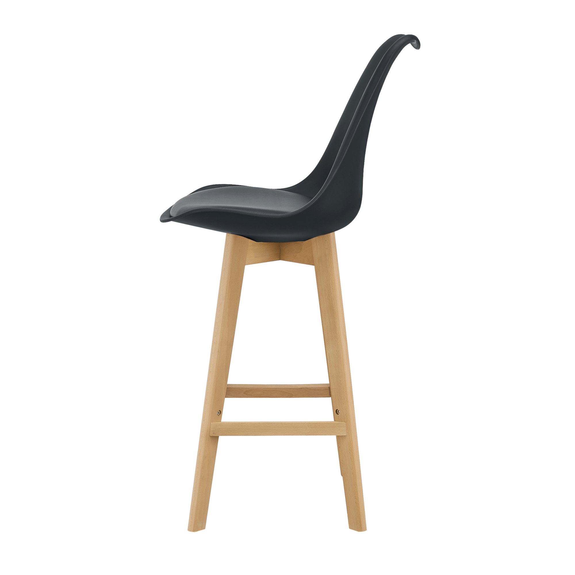 Tulip Bar Stool In Black