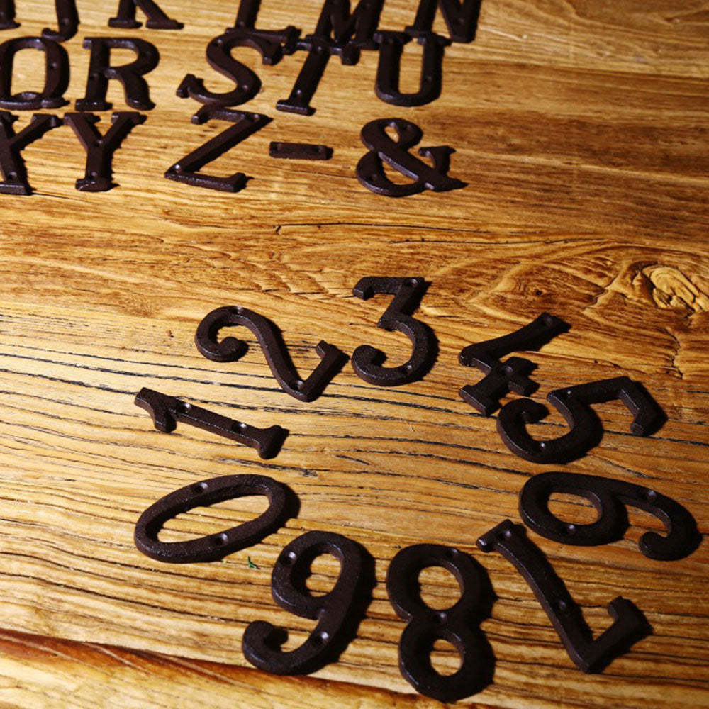 Homdiy House Numbers Antique Cast Wrought Iron 5 Inch House Door ...