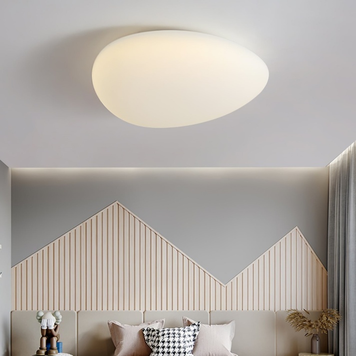 Homdiy Ceiling Light Pebble Simple Acrylic LED White Bedroom Ceiling ...