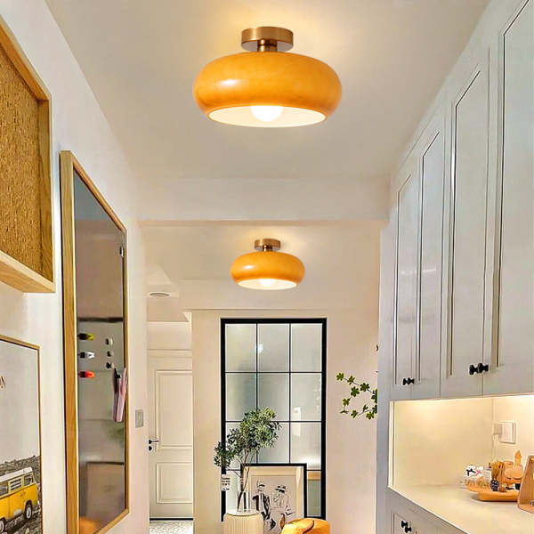 Homdiy Ceiling Light Retro Round Glass Ceiling Light For Living Room ...