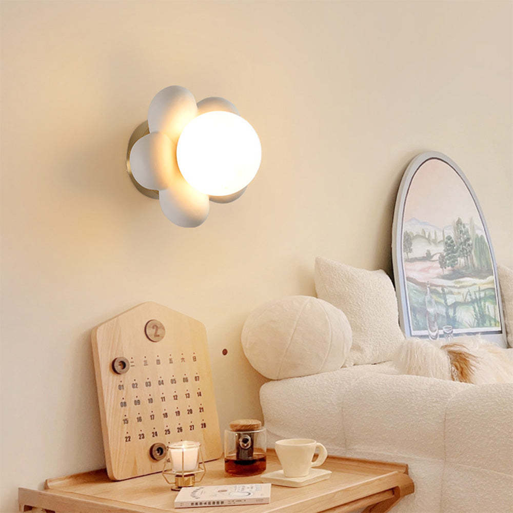 Homdiy Modern Cute Flower Bedside Wall Light Country Style Warm Wall ...