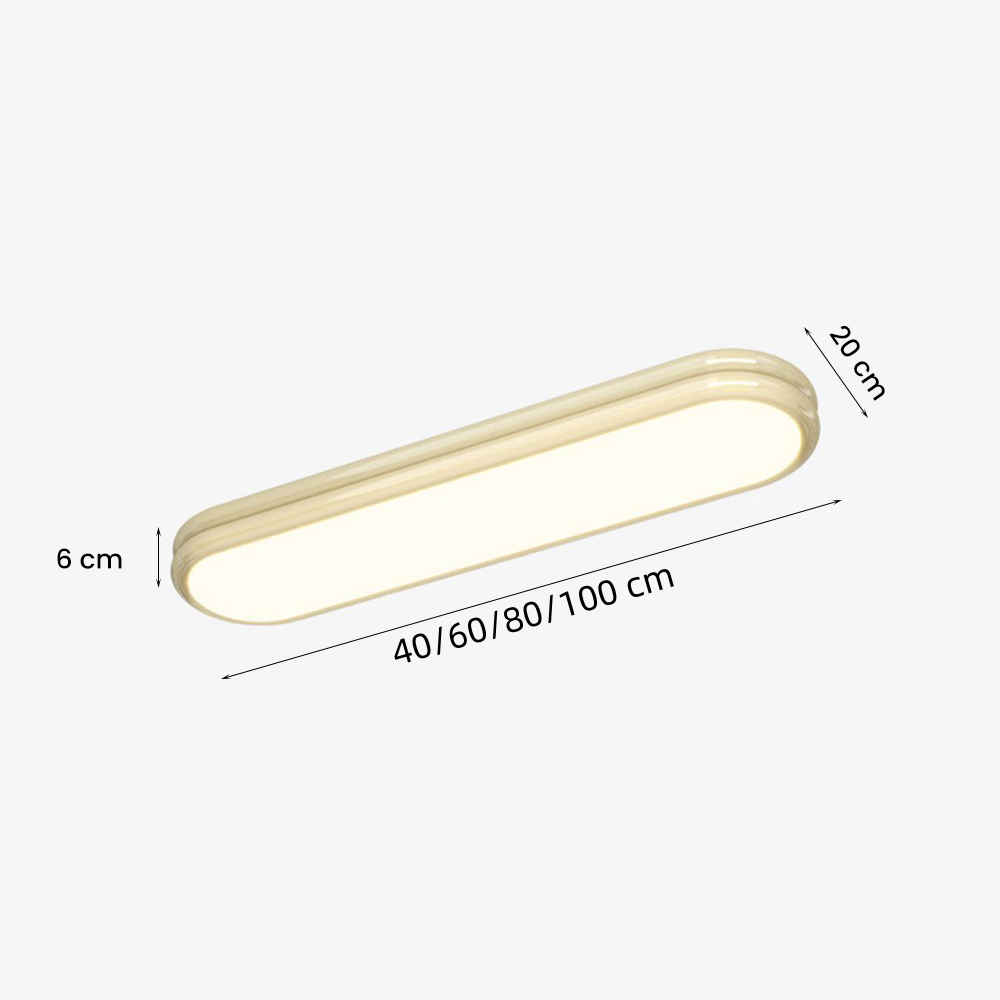 Homdiy Bauhaus Aisle Metal Ceiling Light Cream Style Lights Ceiling ...