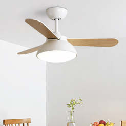 Homdiy Simple Ceiling Fans with Lights Modern Simple Flush Ceiling Fan ...