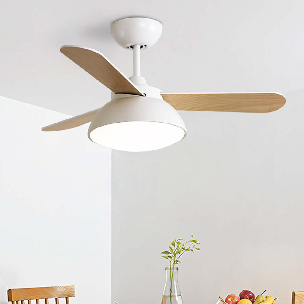 Homdiy Simple Ceiling Fans with Lights Modern Simple Flush Ceiling Fan ...