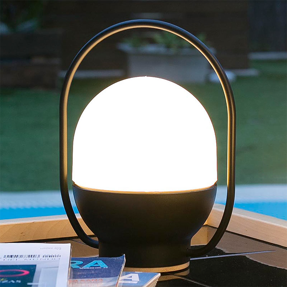 Homdiy Table Light Portable Table Lamp Black Table Light for Bedroom ...