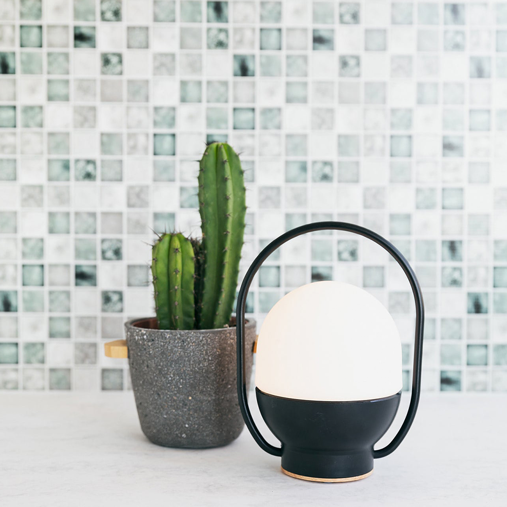 Homdiy Table Light Portable Table Lamp Black Table Light for Bedroom ...