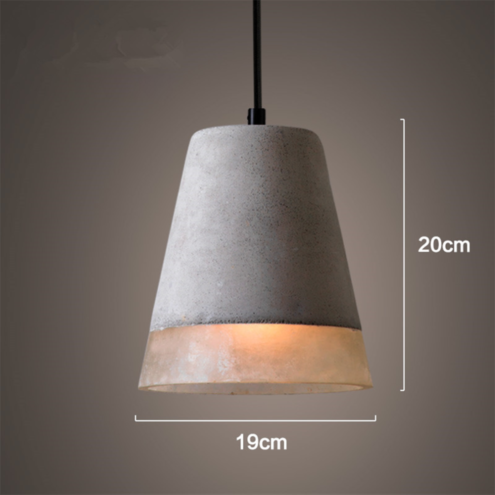 Homdiy Pendant Light Industrial Cement Grey Kitchen Island Pendant ...