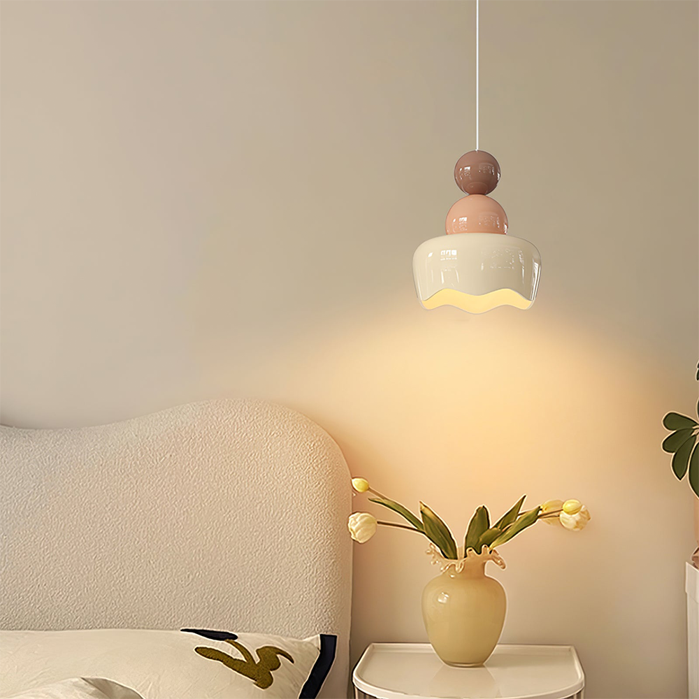 Homdiy Cream Pendant Light Sunny Rain Doll Bedroom Pendant Light ...