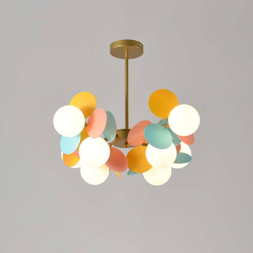 Homdiy Glass Chandelier Design Multicolored Flower Branch Chandelier ...