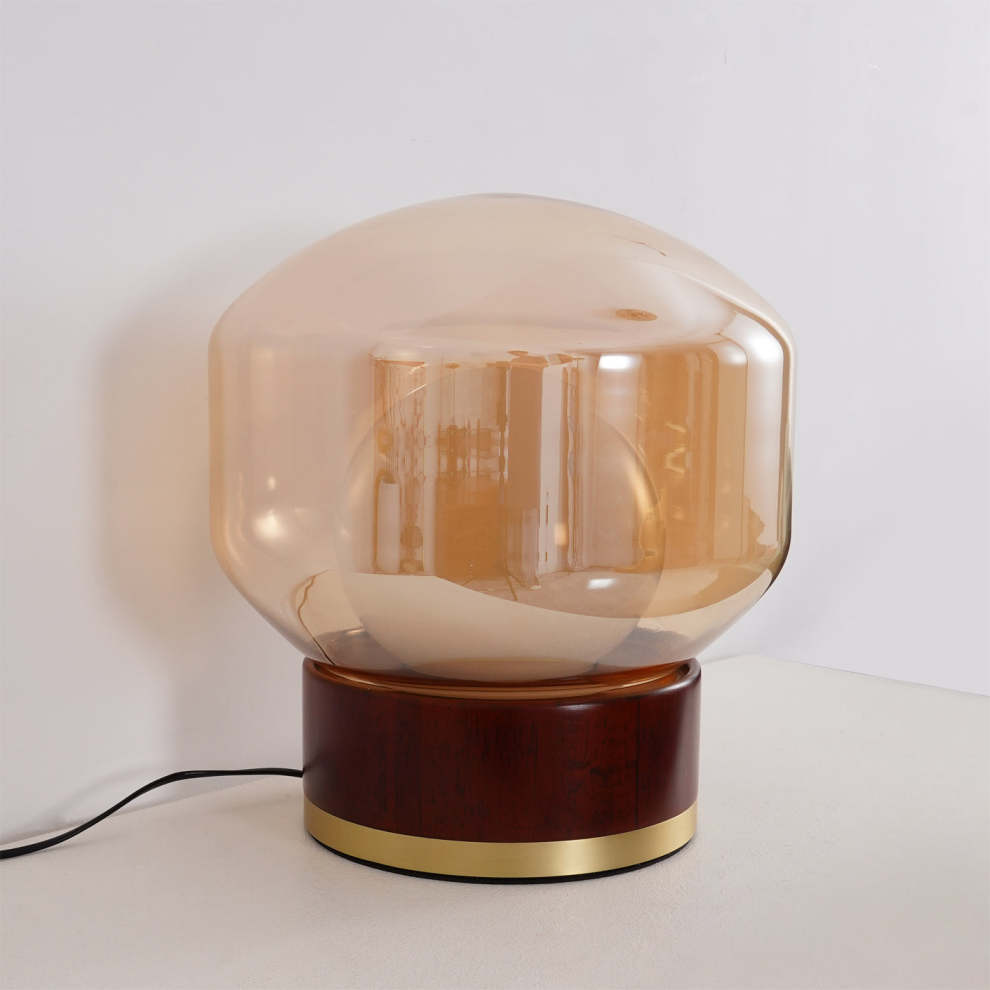 Homdiy Table Light Modern Rigel Round Glass Table Lamp For Bedroom ...