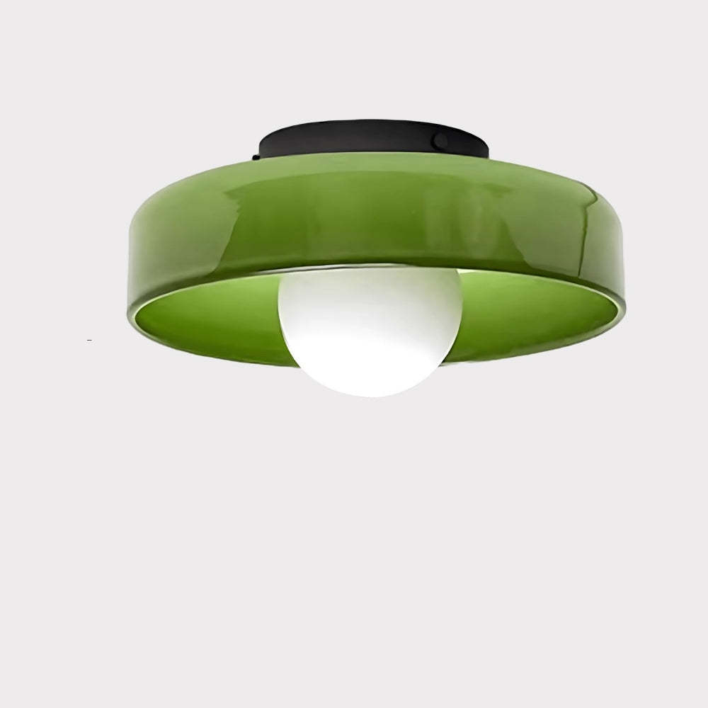 Modern Glass Flush Mount Light | Green Ceiling Lamp Kitchen Island ...