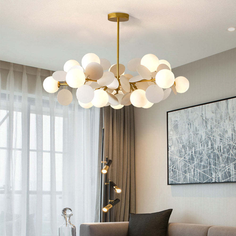 Homdiy Glass Chandelier Design Multicolored Flower Branch Chandelier ...