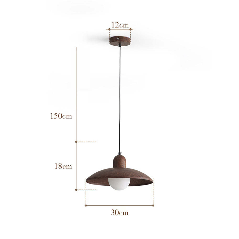 Homdiy Ceiling Light Minimalist Brown Iron Wooden Ceiling Light For ...