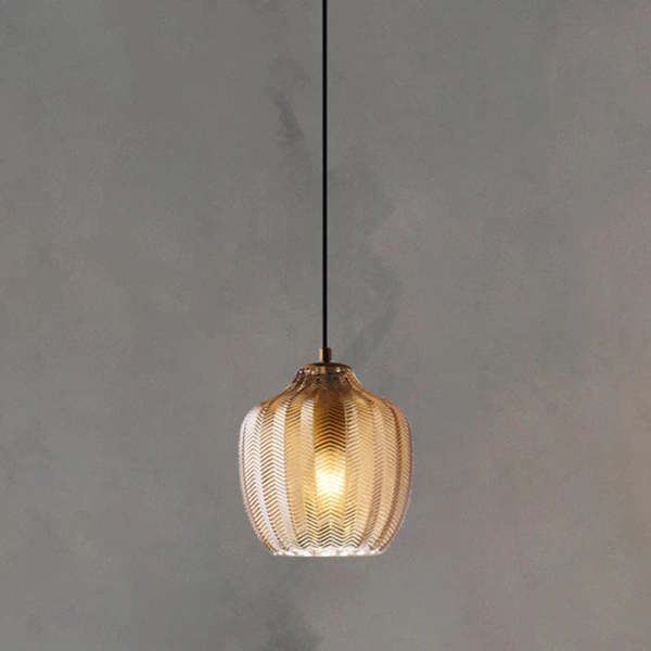 Homdiy Pendant Light Nordic Wavy Glass Pendant Light For Kitchen Island ...