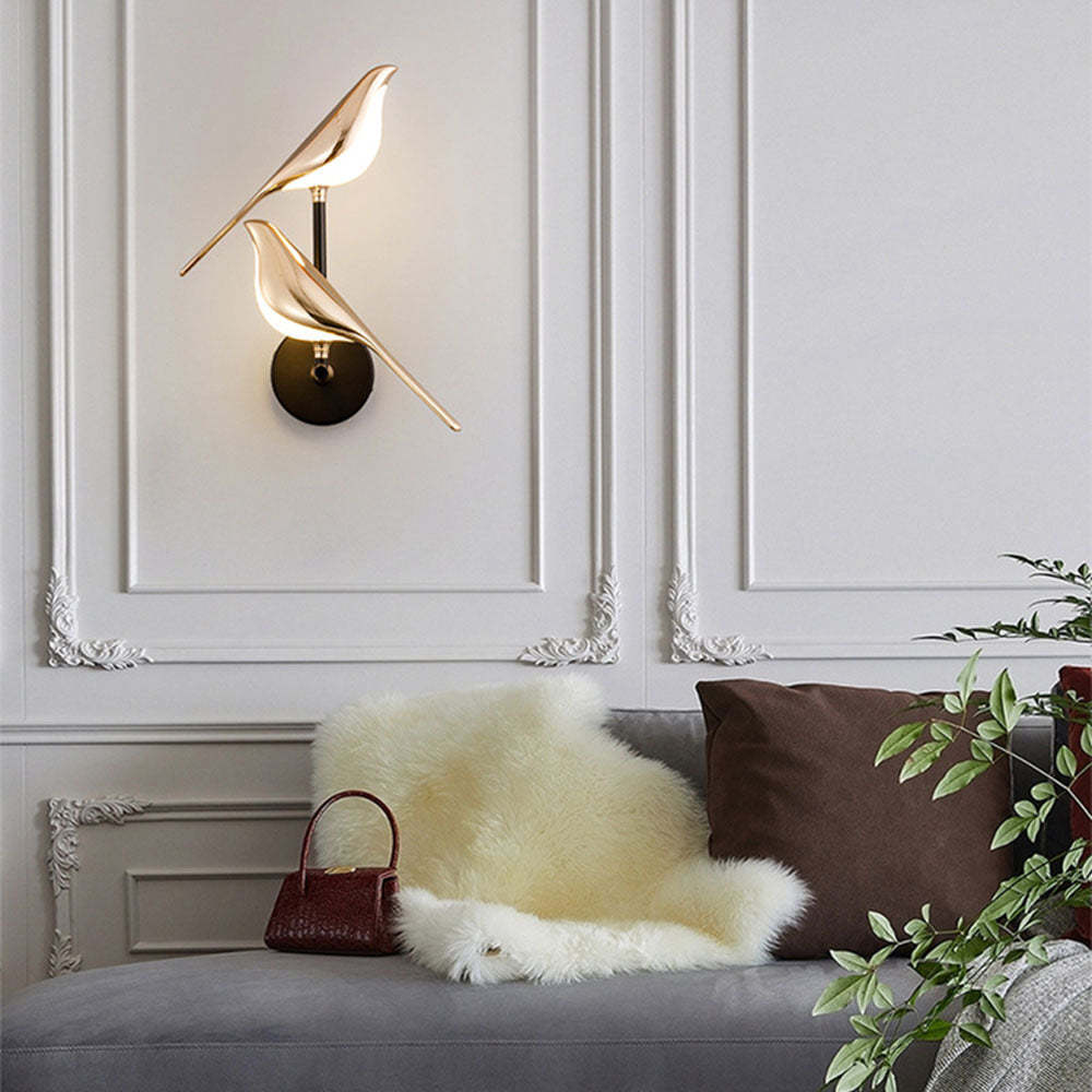 Homdiy Creative Designer Acrylic Bird Wall Lamp Home Decor Wall Sconces ...