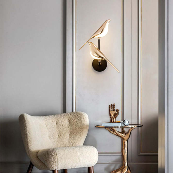 Homdiy Creative Designer Acrylic Bird Wall Lamp Home Decor Wall Sconces ...