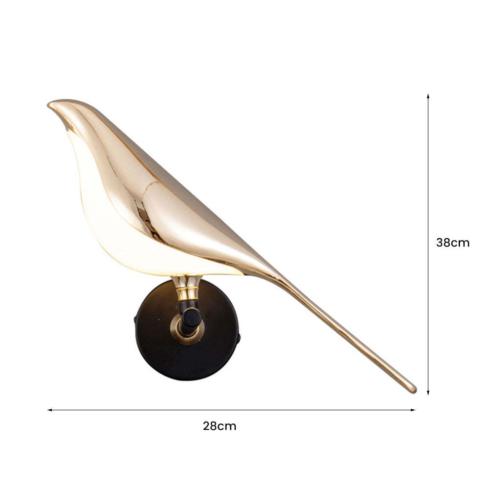 Homdiy Creative Designer Acrylic Bird Wall Lamp Home Decor Wall Sconces ...