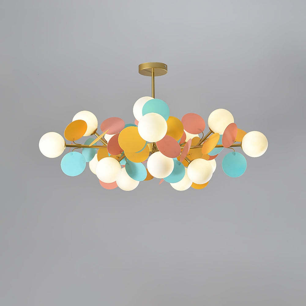 Homdiy Glass Chandelier Design Multicolored Flower Branch Chandelier ...