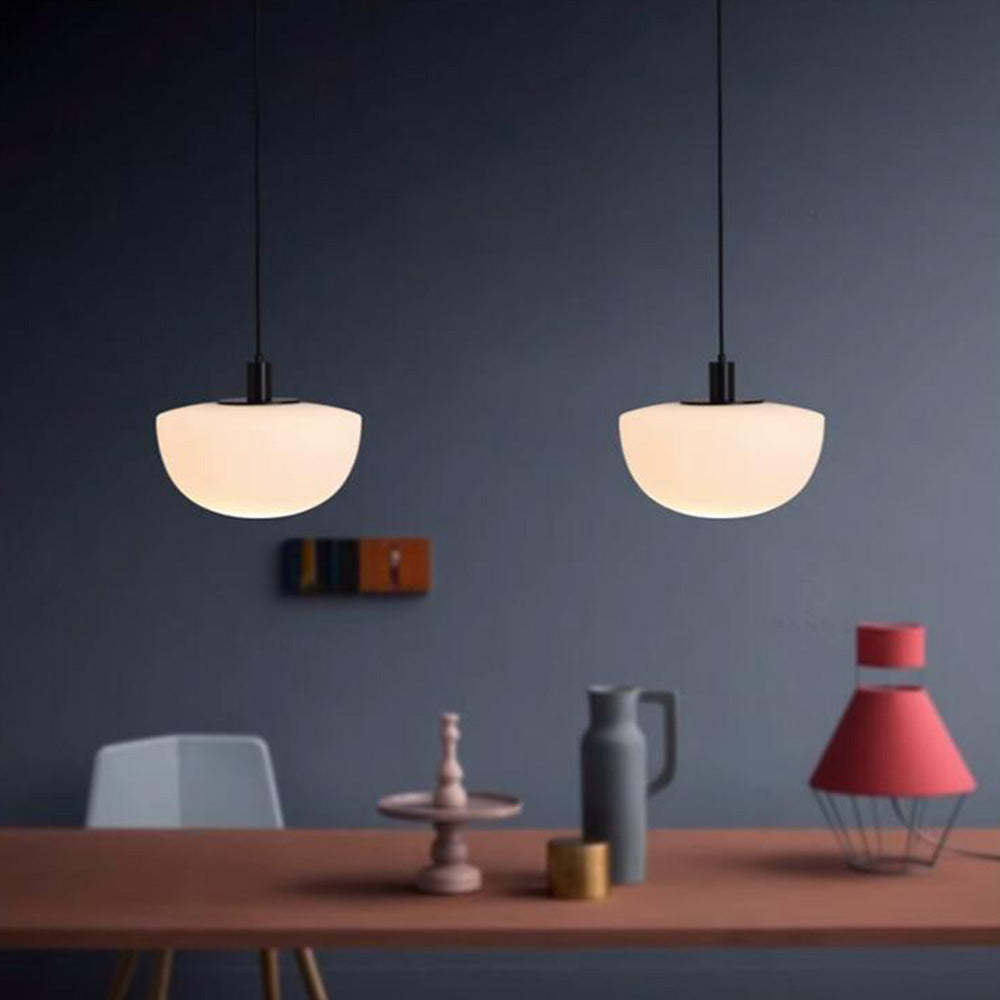 Homdiy Pendant Light Simple Spherical Glass Pendant Hanging Lights ...