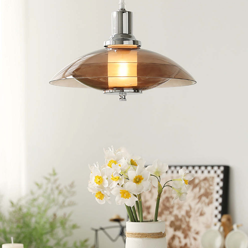 Homdiy Pendant Light Scandinavian Flying Saucer Cognac Pendant Light ...