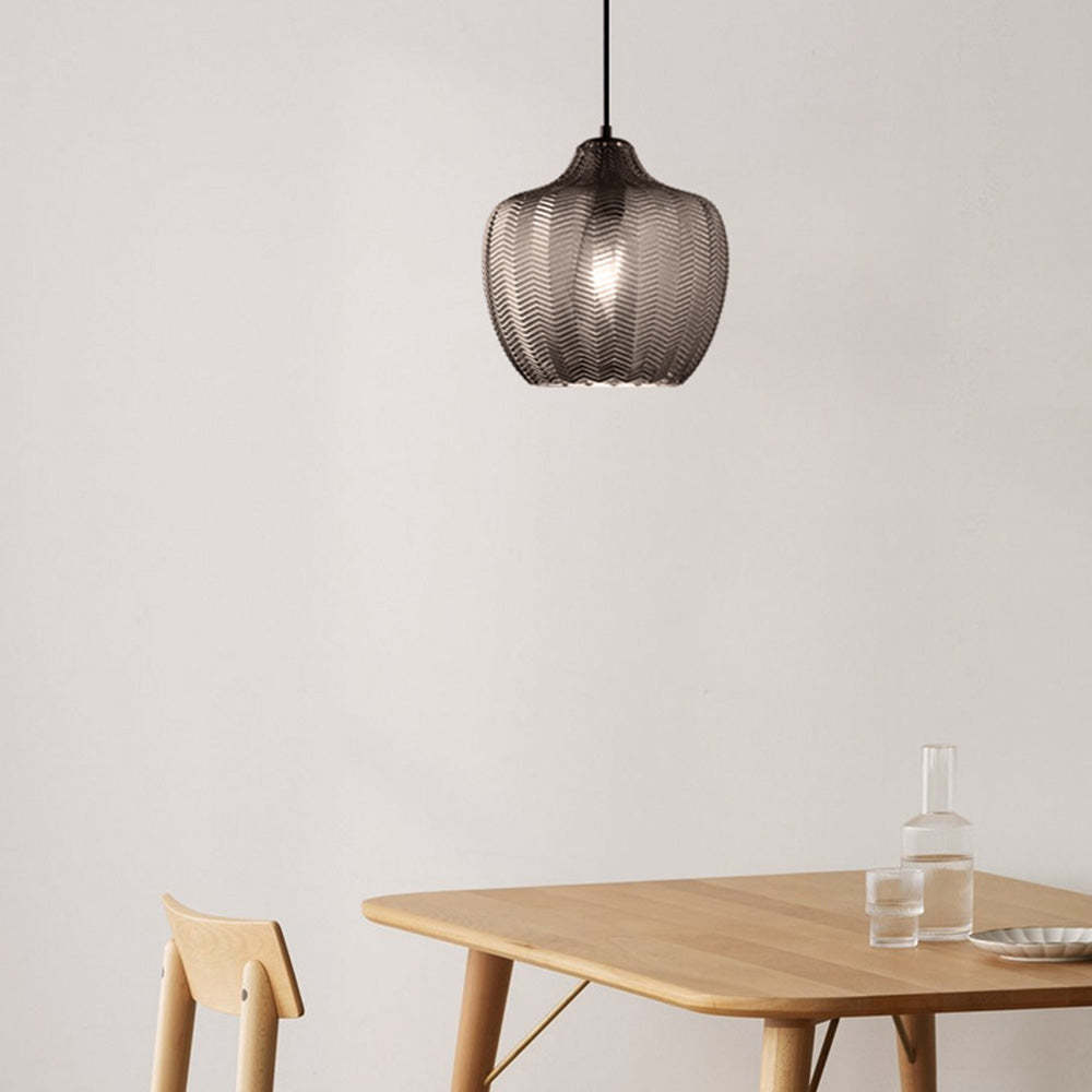 Homdiy Pendant Light Nordic Wavy Glass Pendant Light For Kitchen Island ...