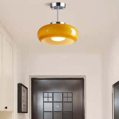 Homdiy Ceiling Light Retro Round Glass Ceiling Light For Living Room ...