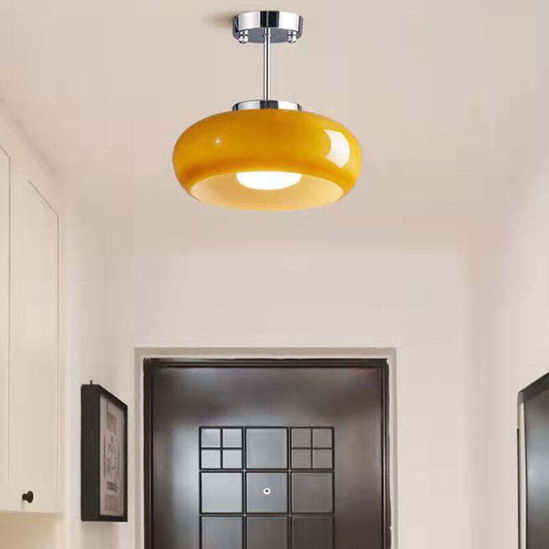 Homdiy Ceiling Light Retro Round Glass Ceiling Light For Living Room ...