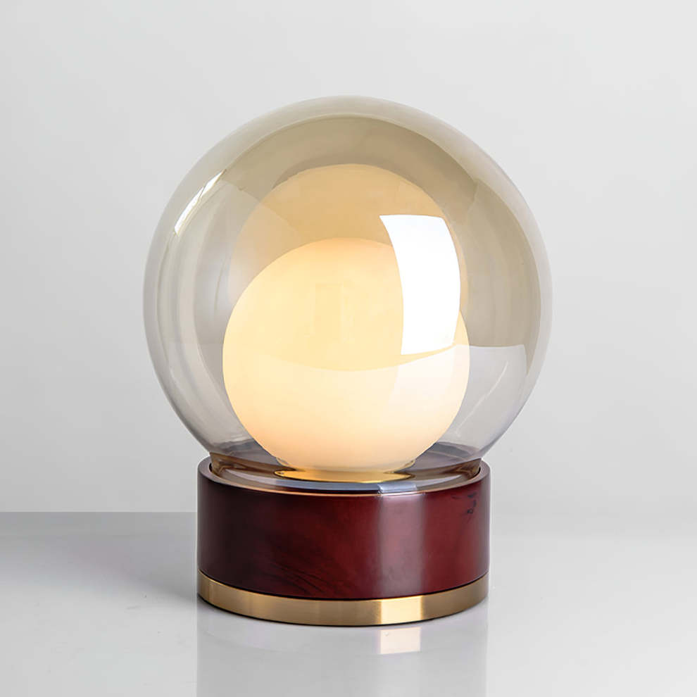Homdiy Table Light Modern Rigel Round Glass Table Lamp For Bedroom ...