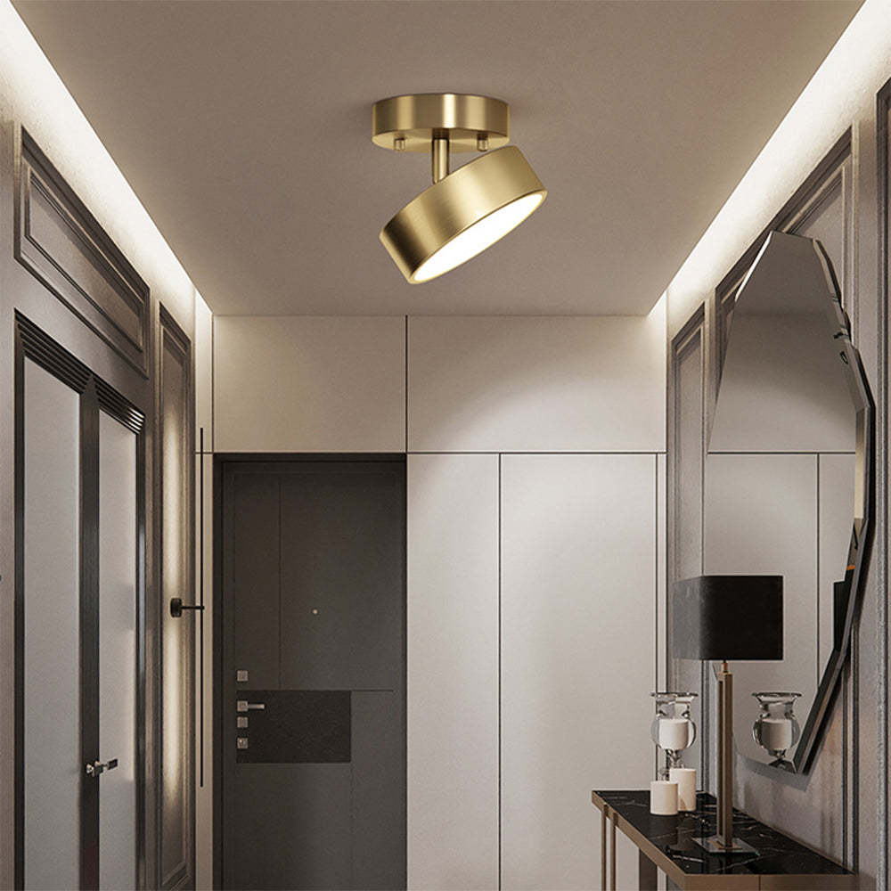 Homdiy Led Ceiling Lamp Copper Semi Flush Mount Ceiling Light for ...