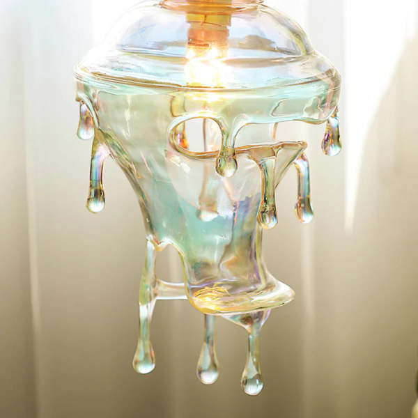 Homdiy Pendant Light Vintage Colorful Water Drop Pendant Light Resin ...