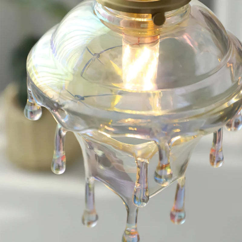 Homdiy Pendant Light Vintage Colorful Water Drop Pendant Light Resin ...