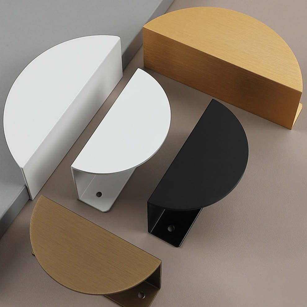 Unique Half Moon Kitchen Drawer Edge Pulls | Modern Cabinet Handles ...