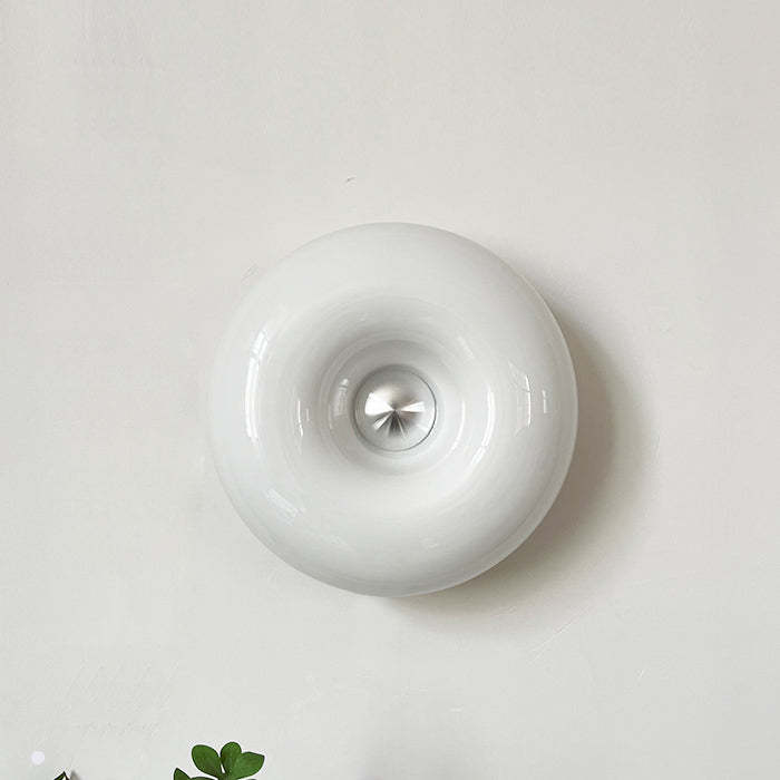 Homdiy LED Touch Wall Sconce Wall Lamp Donut Flush Mount Glass Wall ...