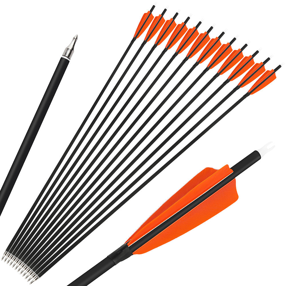 Recurve Arrows 31" Pure Carbon Archery Arrows (Spine 700-1000) - 1.8 ...