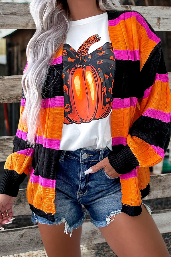 Beautiful Striped Colorblock Cardigan – RanchBelle