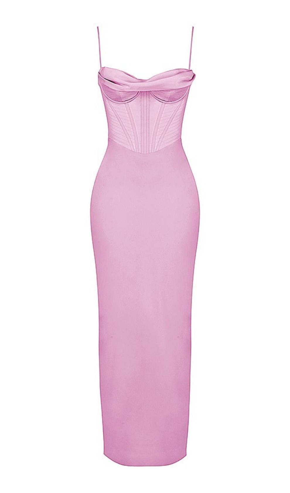 BACKLESS CORSET MAXI DRESS IN PINK – Artofcb
