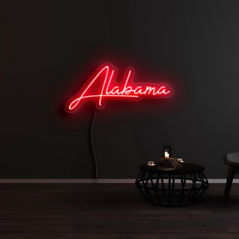 Alabama Neon Sign-illusion