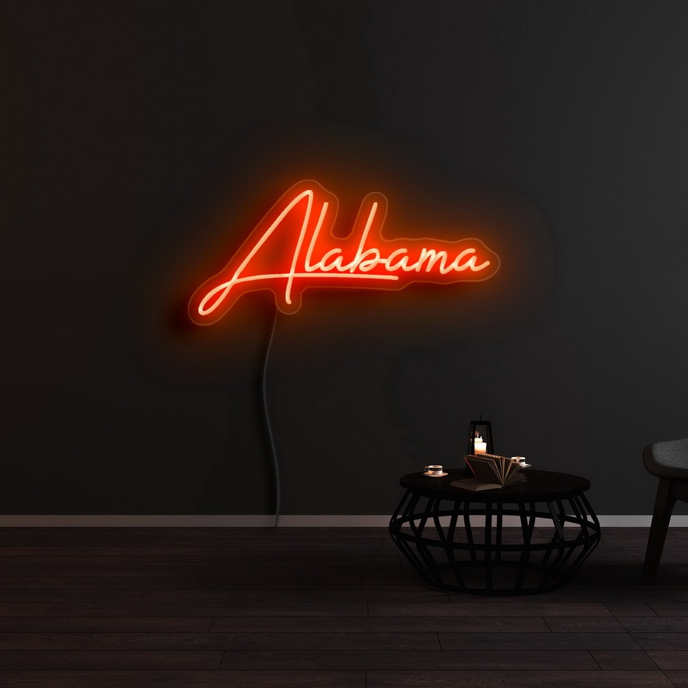 Alabama Neon Sign-illusion