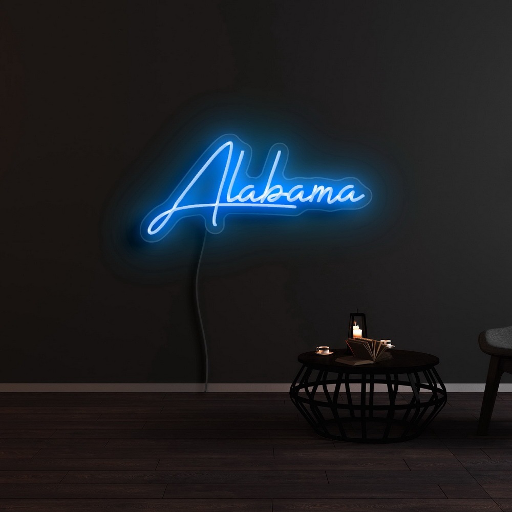 Alabama Neon Sign-illusion