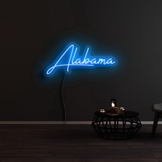 Alabama Neon Sign-illusion