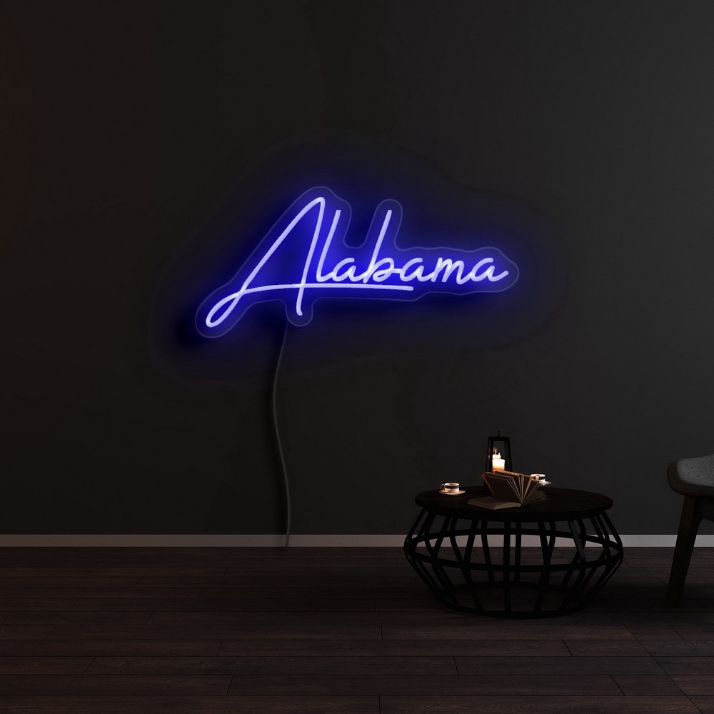 Alabama Neon Sign-illusion
