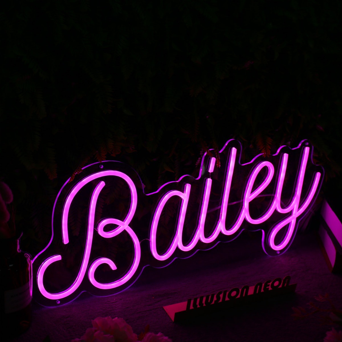Bailey Pink Neon LED Sign-illusion