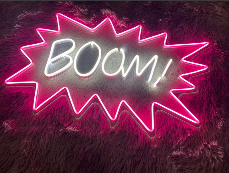 Boom Neon Sign-illusion