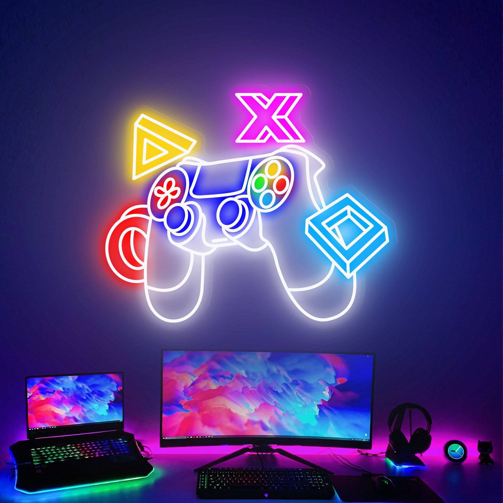 Game Controller Led Neon Sign Gaming Room Decor-illusion