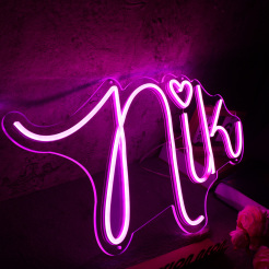 Nik Pink Neon Sign-illusion